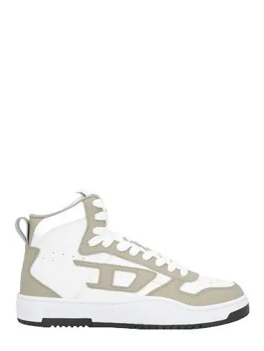 Diesel Leather High-top Sneakers - Grey