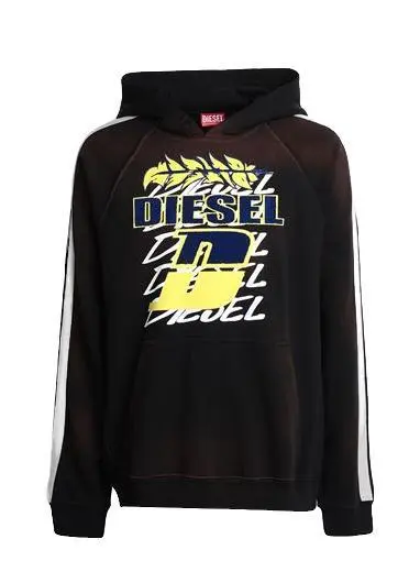 Diesel Cotton French Terry Hoodie - Black