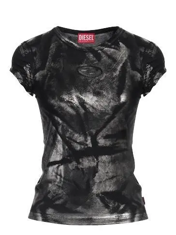 DIESEL® Printed Stretch T-shirt - Black