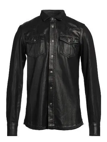 DIESEL Denim Shirt Size Cotton, Lyocell - Black