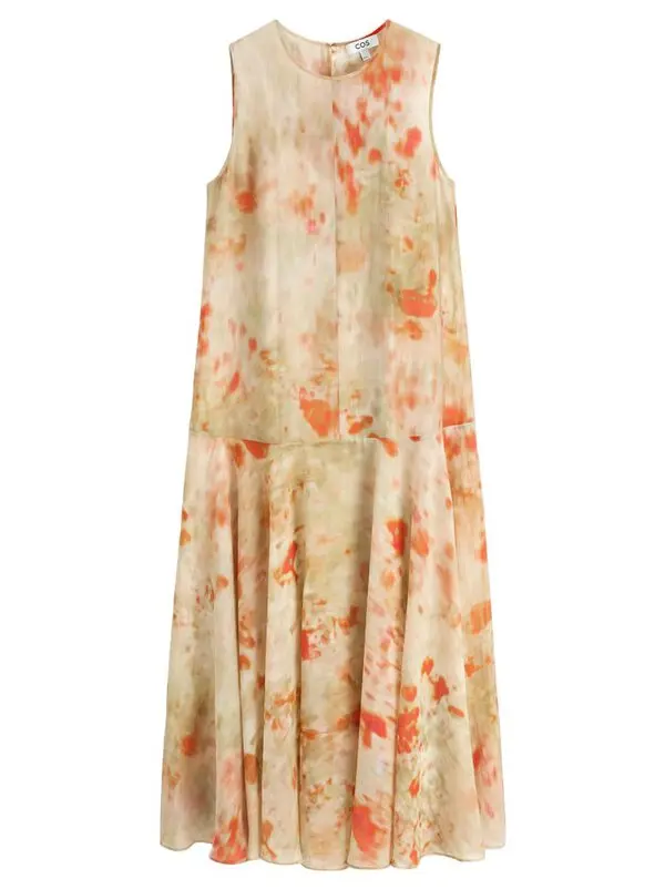 Cos Sheer Floral-print Maxi Dress - Pink