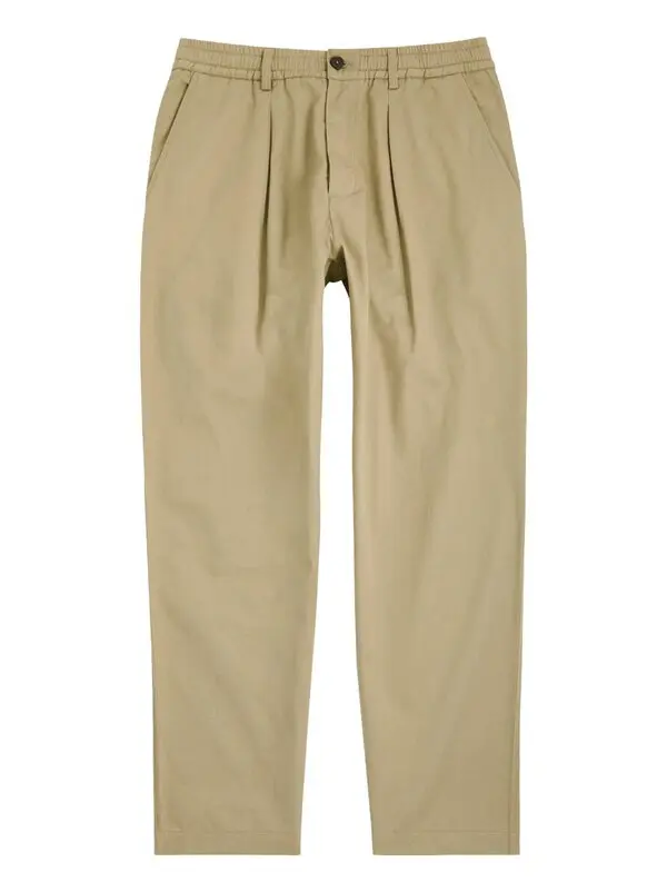 Universal Works Pleated Cotton-twill Trousers - Beige