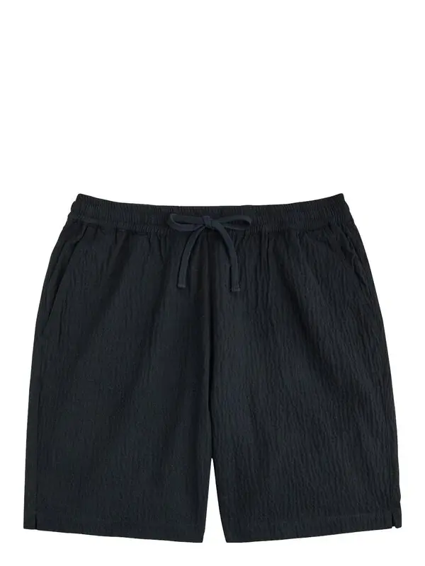 Universal Works Seersucker Shorts - Navy