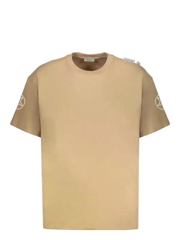 ISABELLA 1985 Graphic-print Cotton T-shirt - Neutrals