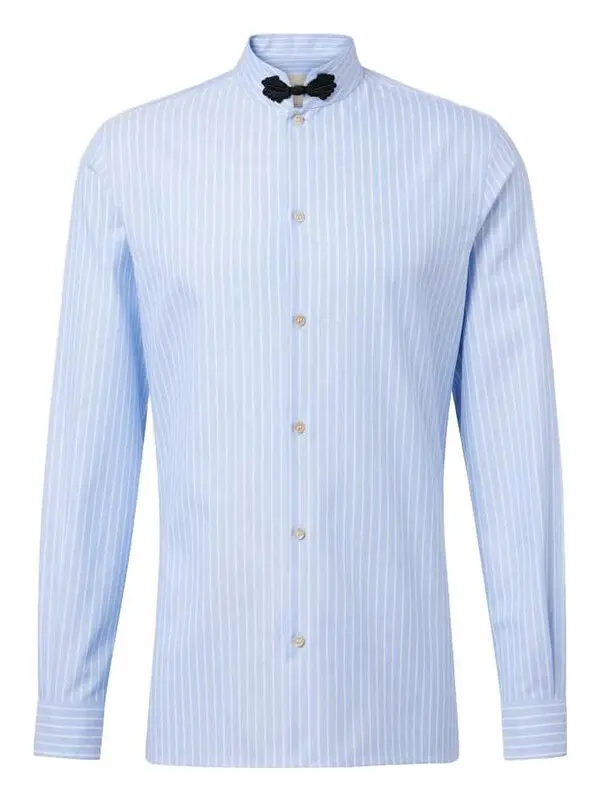 Valentino Garavani Striped Cotton Shirt - Blue