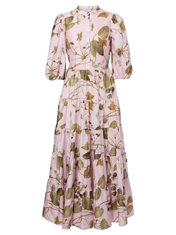 Erdem Floral Cotton Shirt Dress - Pink