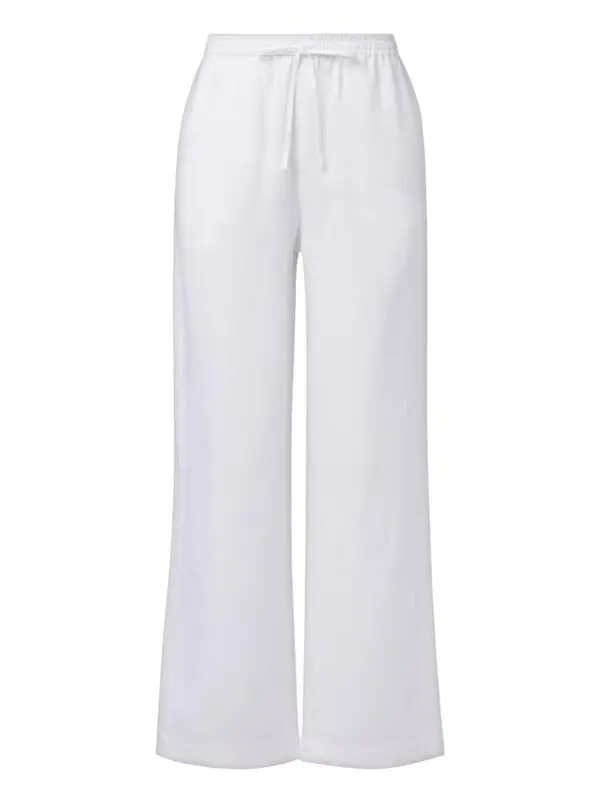 Asceno Aurelia Linen Wide-leg Pants - White