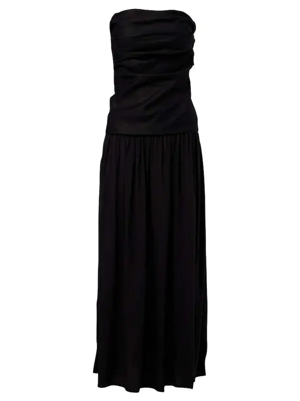 Faithfull The Brand Hedy Strapless Maxi Dress - Black
