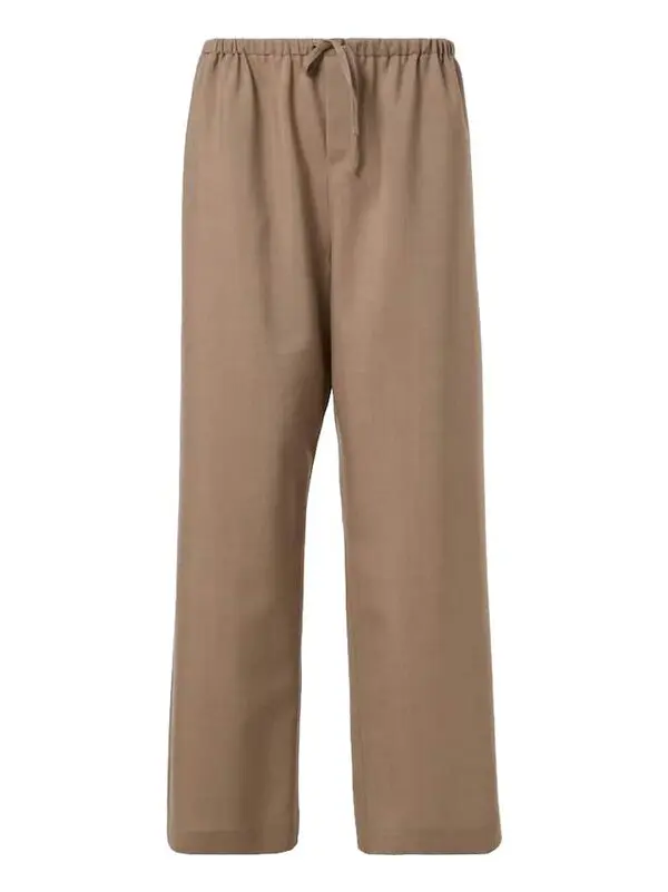 THE ROW Donatello Mid-rise Wide-leg Pants - Beige