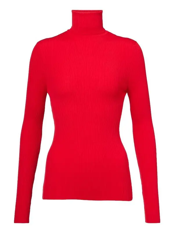 Wolford Ribbed-knit Turtleneck - Red