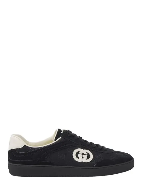 Gucci G75 Suede And Canvas Sneakers - Black