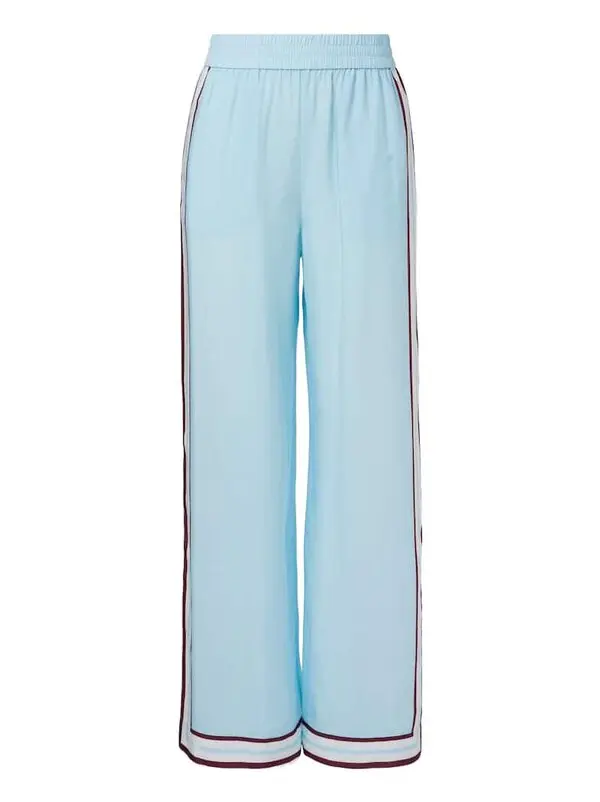 Simkhai Orissa Striped Straight Pants - Blue