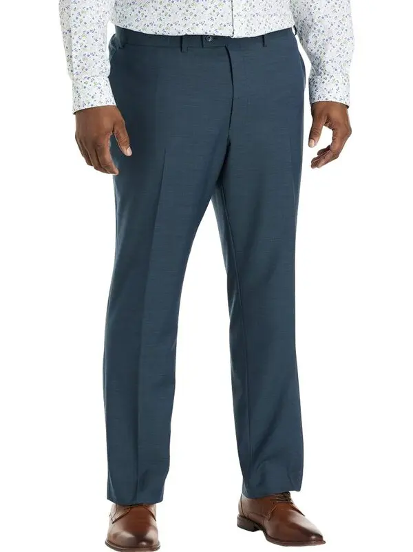 JV REFLEX Big & Tall Solid Suit Pants - Teal