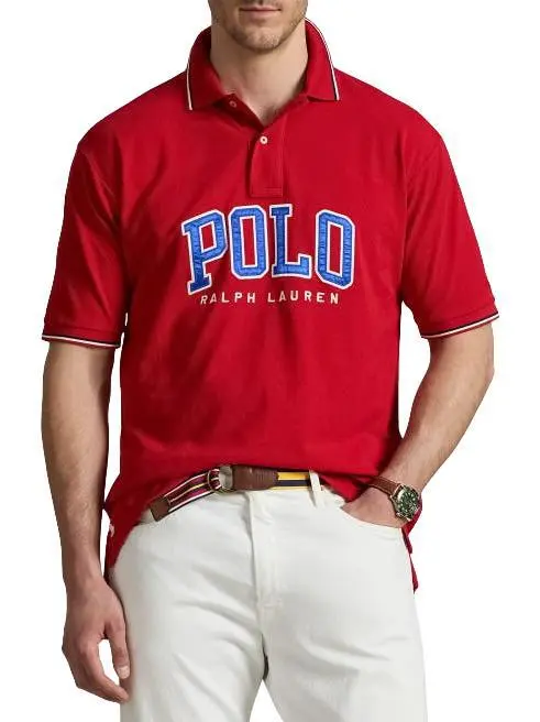 Polo Ralph Lauren Big & Tall Logo Mesh Polo Shirt - Rl 2000 Red