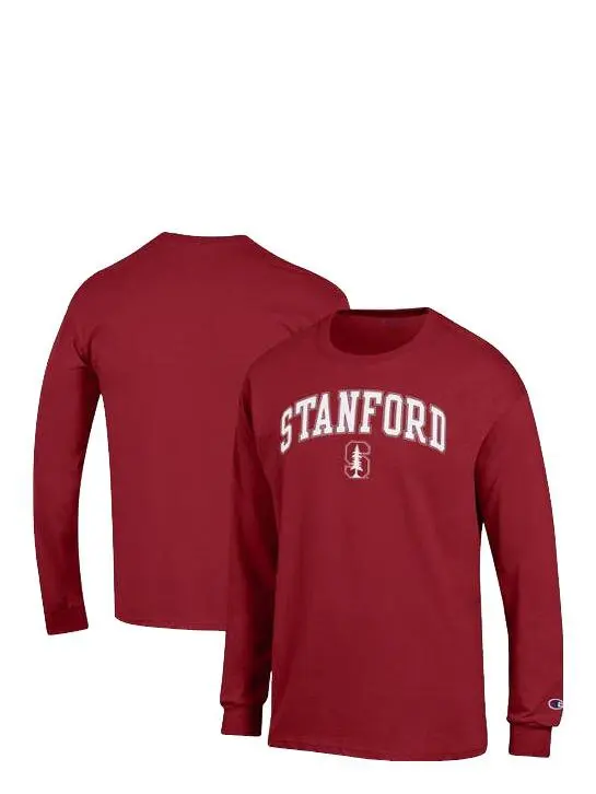 Champion Stanford Arch Over Logo Long Sleeve T-shirt - Cardinal