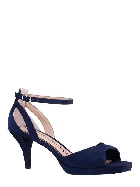 Nina Briza Platform Sandals - Navy