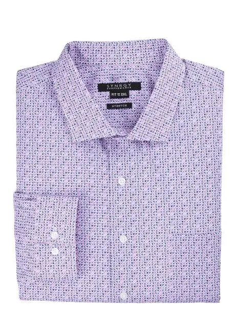 SYNRGY BY DXL Big & Tall Performance Dress Shirt - Fuchsia