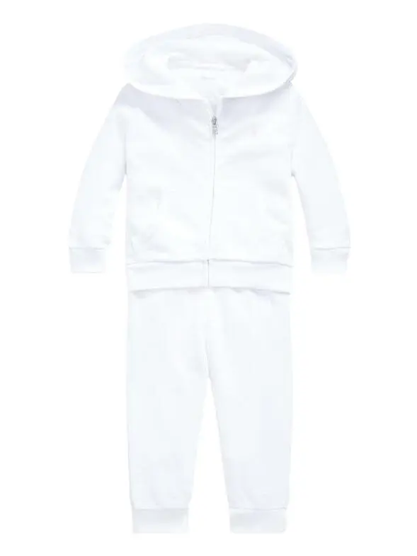 Ralph Lauren Atlantic French Terry Full-zip Hoodie & Joggers Set - White