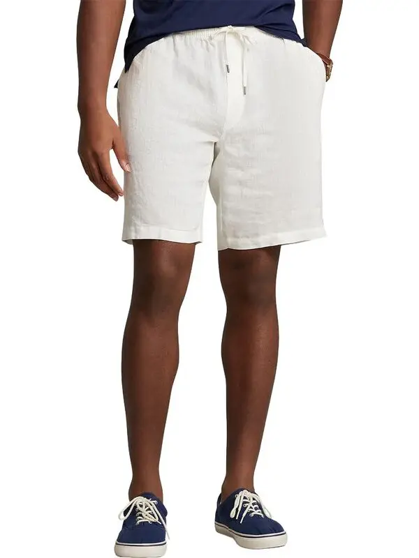 Ralph Lauren Big & Tall Prepster Linen Shorts - Deckwash White