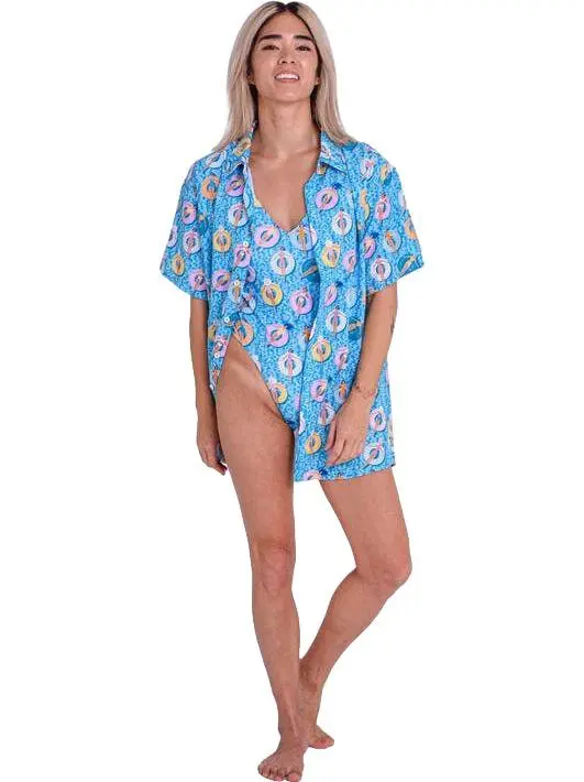 OOSC Poolside Print Short Sleeve Shirt - Multi
