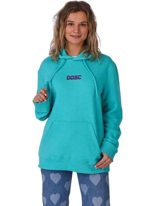 OOSC Retro Printed Hoodie - Aqua