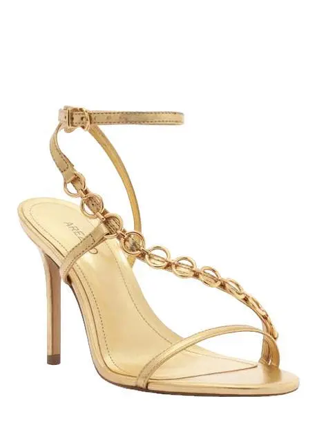AREZZO Mackenzie High Ankle Strap Sandal - Gold