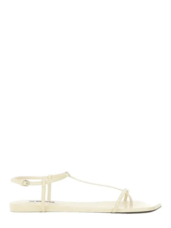 JIL SANDER Flat Strappy Sandals - Ivory