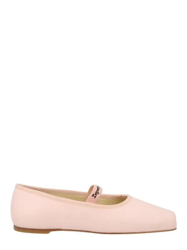 Repetto Lizbeth Calfskin Mary Jane Flats With Square Toe - Pink