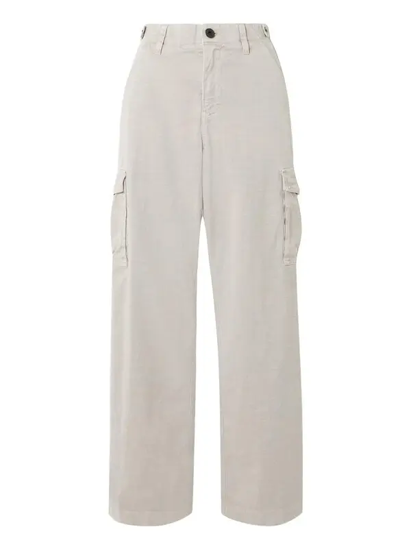 JAMES PERSE Cotton-blend Twill Straight-leg Cargo Pants - Ecru