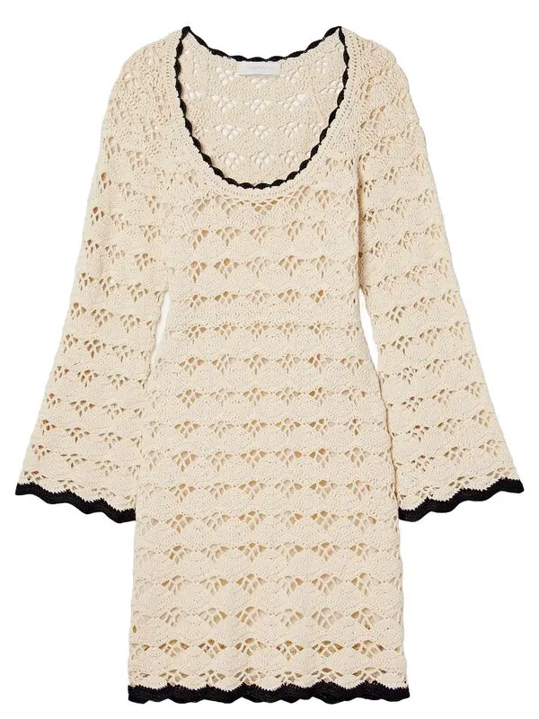 Zimmermann Rhiannon Crocheted Mini Dress - Cream