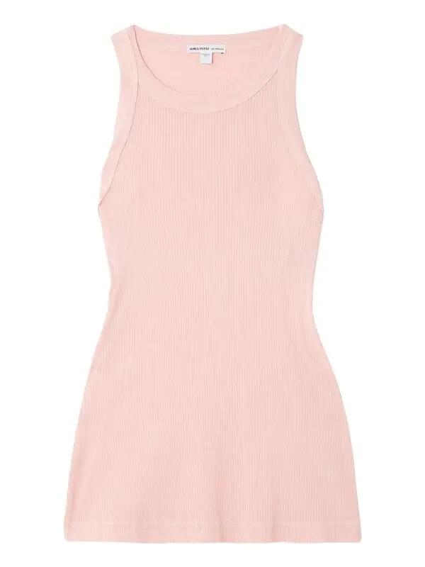 JAMES PERSE Ribbed Stretch-supima Cotton Tank - Pink