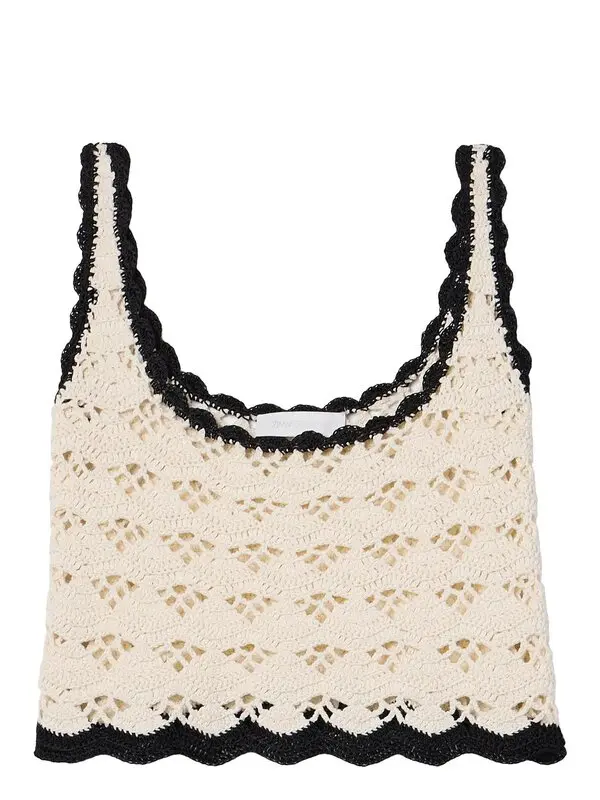 Zimmermann Rhiannon Crocheted Cotton Tank - Cream