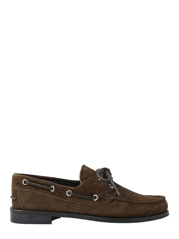 AeydĒ Harris Suede Boat Shoes - Brown