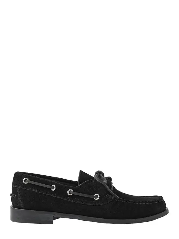 AeydĒ Harris Suede Boat Shoes - Black