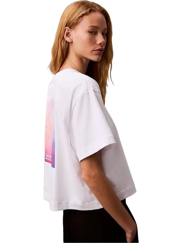 Calvin Klein Gradient Graphic Relaxed T-shirt - Brilliant White