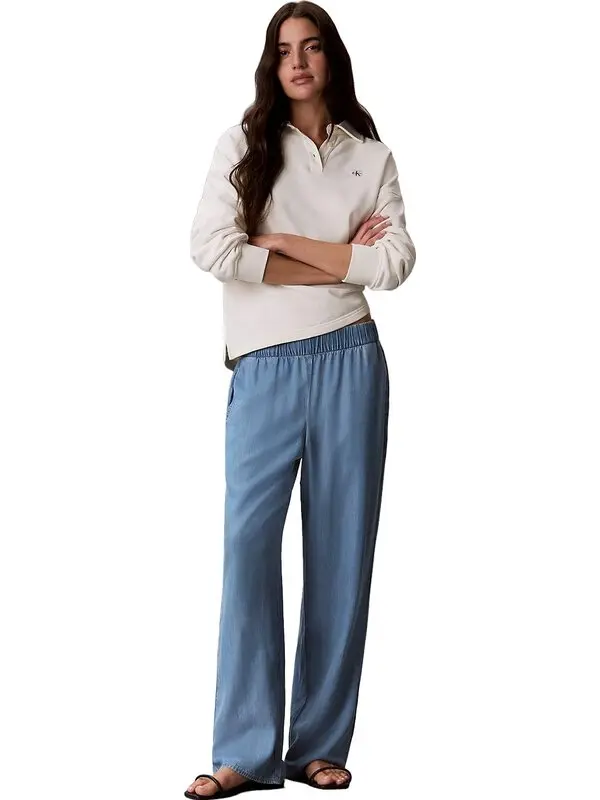 Calvin Klein Relaxed Denim Pull-on Jeans - Soft Blue