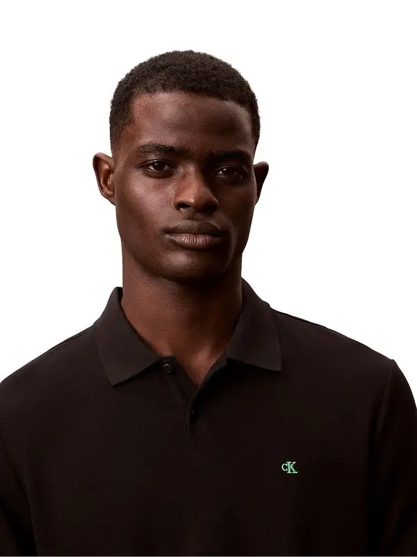 Calvin Klein Cotton Pique Classic Polo Shirt - Black