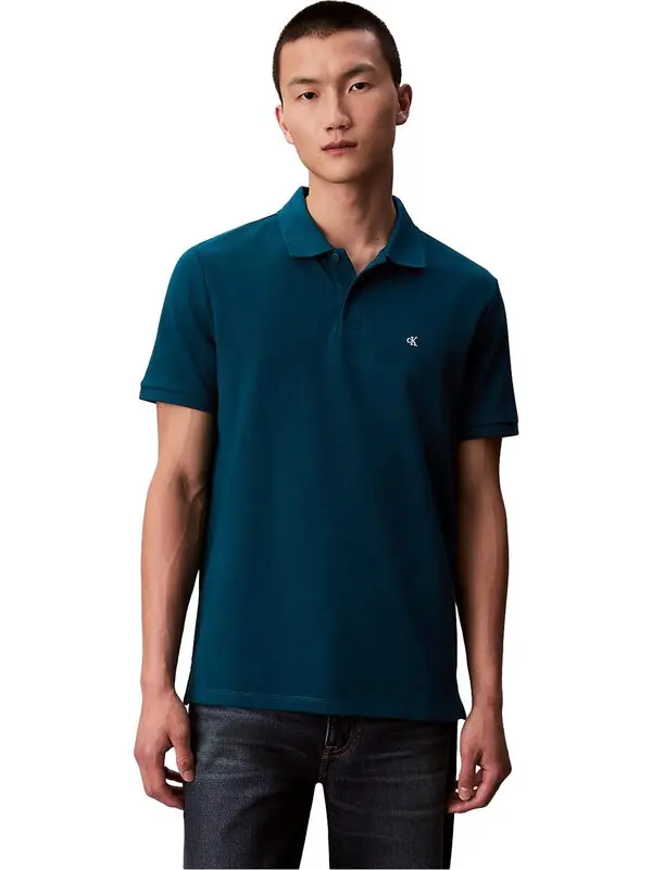 Calvin Klein Cotton Pique Classic Polo Shirt - Deep Sea Teal