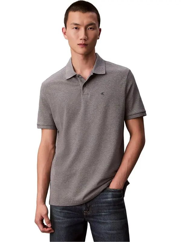 Calvin Klein Cotton Pique Classic Polo Shirt - Grey Heather
