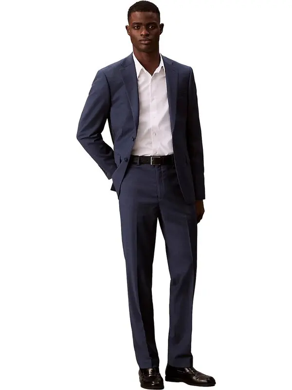 Calvin Klein Slim Fit Suit Pants - Blue