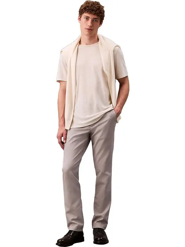 Calvin Klein Modern Stretch Chino Pants - Light Grey