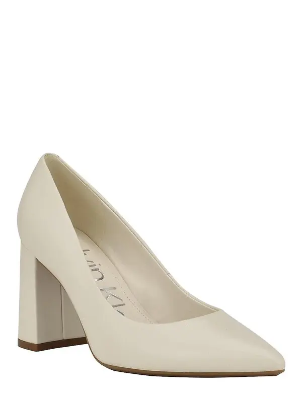 Calvin Klein Pointed-toe Dress Pumps - Chic Cream