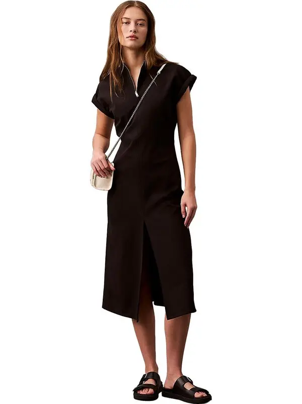 Calvin Klein Tech Stretch Zip Dress - Black