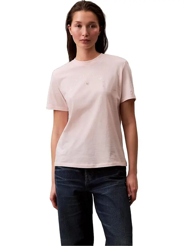 Calvin Klein Heart Graphic Classic T-shirt - Pearl