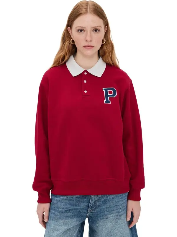 PARKE Rugby Fleece Sweater - Maroon