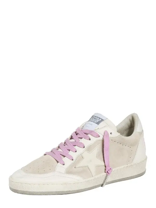 Golden Goose Ball Star Suede Star Sneakers - Seedpearl/white/cream/latte