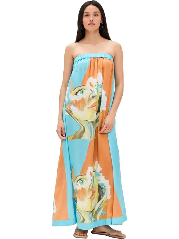 DUR DOUX Kesi Strapless Maxi Dress - Golden Hour