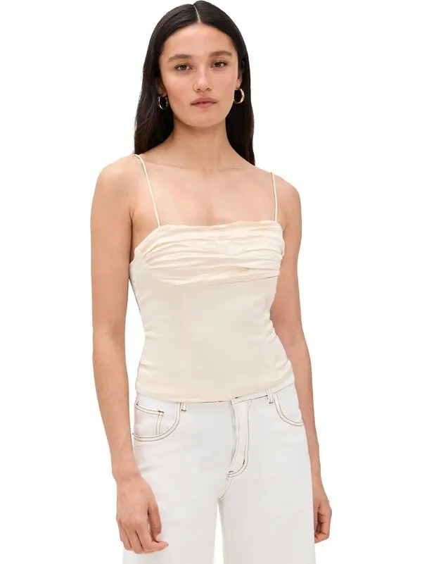 Lioness Stretch Satin Cami - Cream