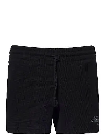 New Era Logo-embroidered Cotton-blend Shorts - Black