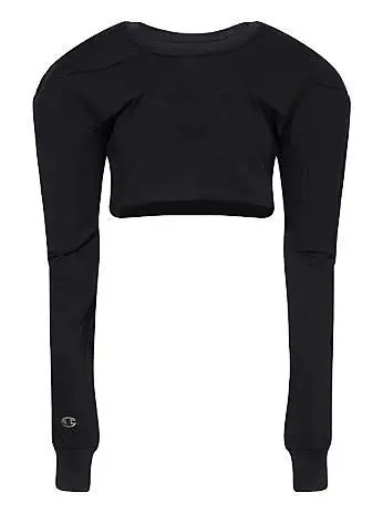 Rick Owens Girdered Cropped Cotton-jersey T-shirt - Black